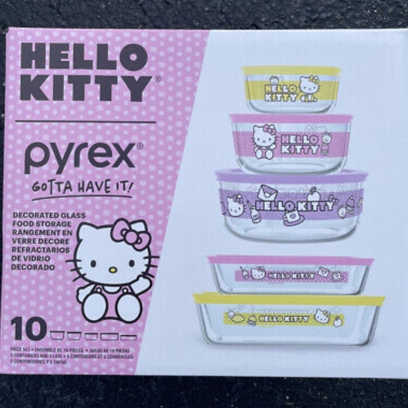 Hello Kitty | Kitchen | Hello Kitty Pyrex Piece Food Storage Set Gotta ...